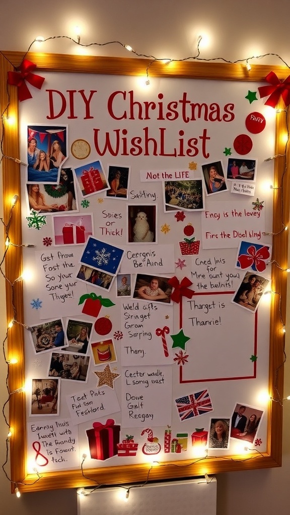 DIY Christmas Wishlist Board