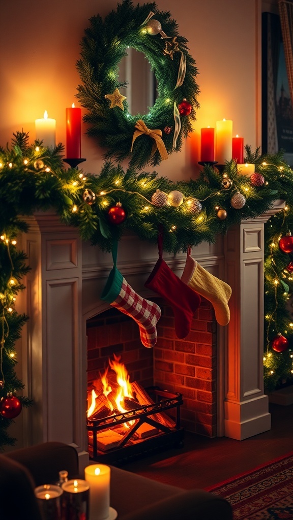 Simple Christmas Decor Ideas for Living Room Fireplaces