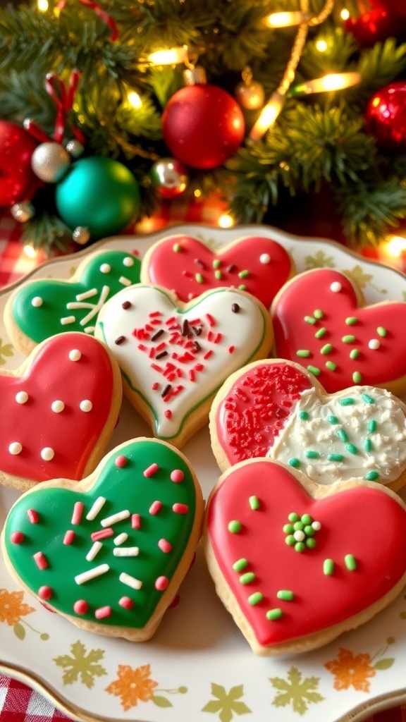 Festive Heart-Shaped Christmas Cookies Recipe