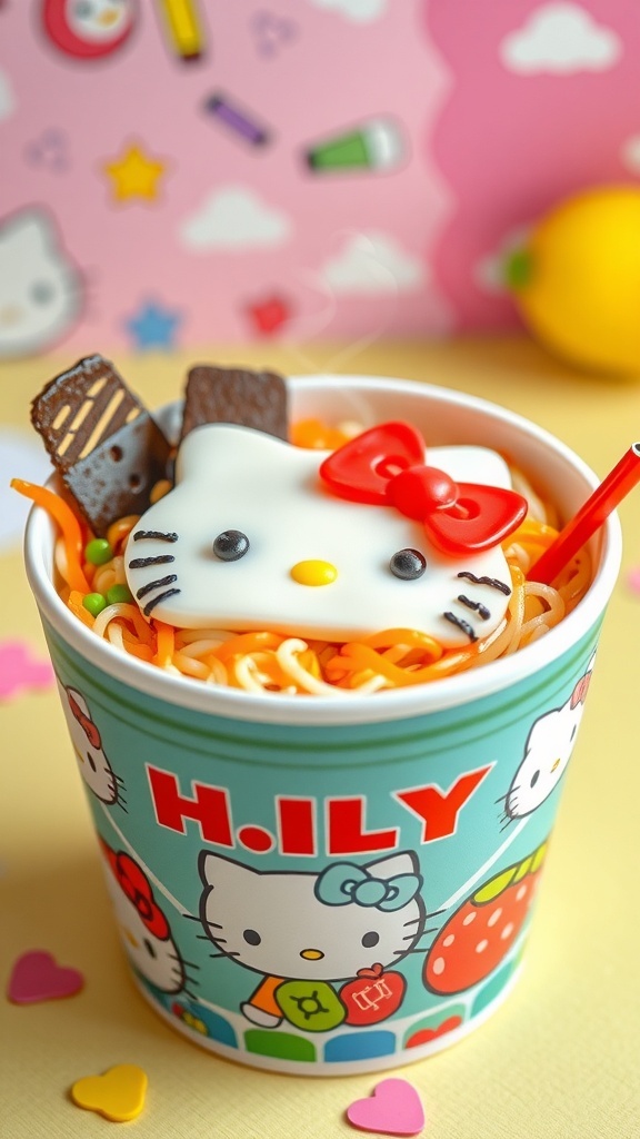 Hello Kitty Themed Cup Noodles Recipe