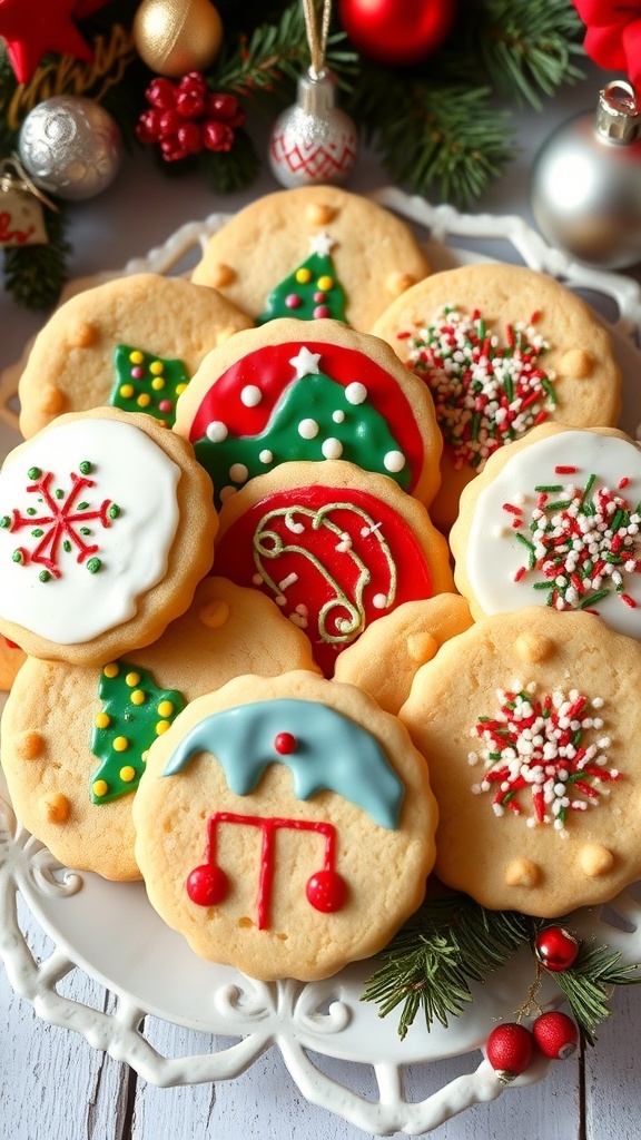 Festive Round Christmas Cookies Recipe