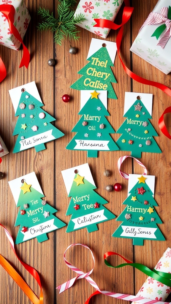 DIY Christmas Tree Gift Tags
