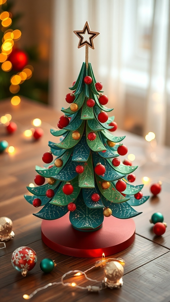 3D Christmas Tree Template for Crafting