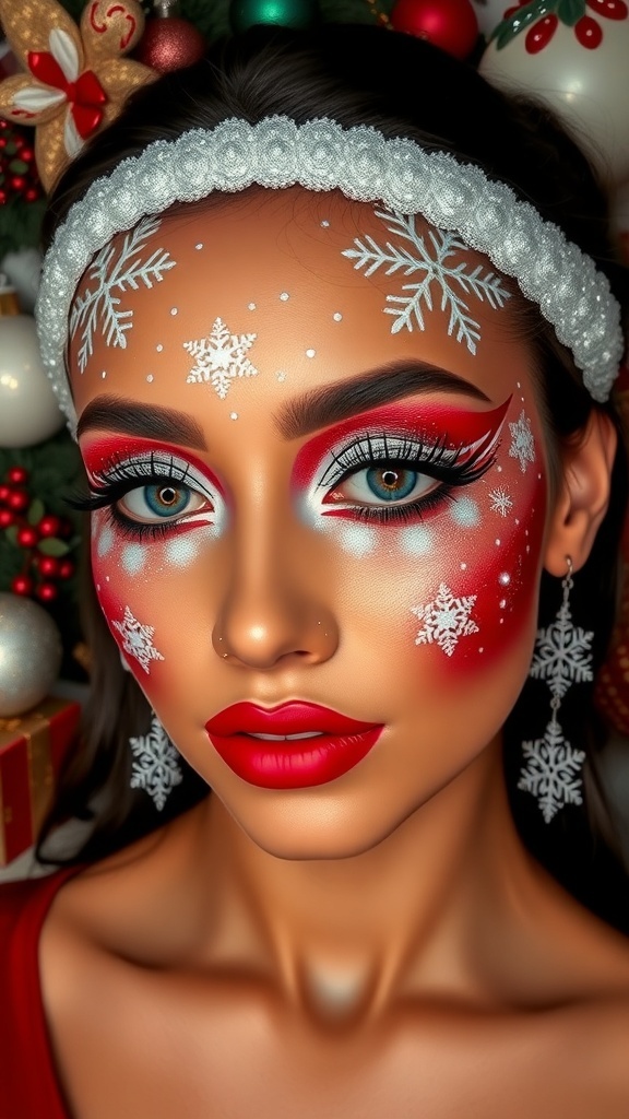3D Christmas Makeup Tutorial