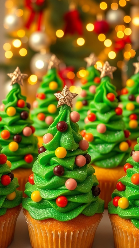 Easy Christmas Tree Cupcakes Recipe