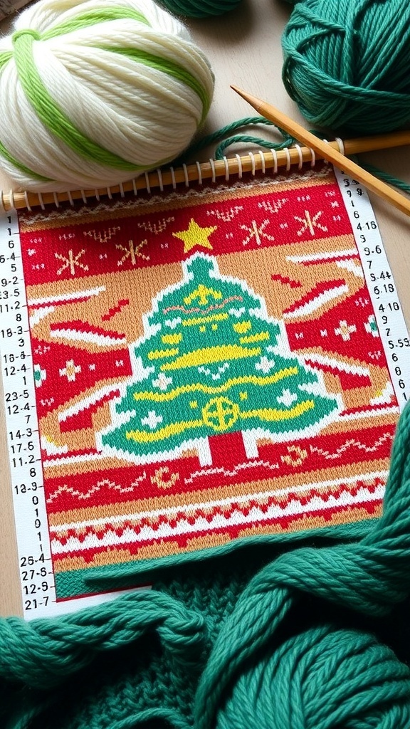 Christmas Tree Knitting Chart Pattern
