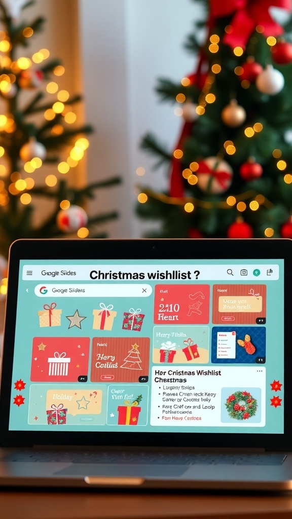 Christmas Wishlist Presentation Template
