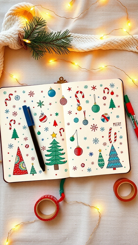 Christmas Bullet Journal Doodle Ideas