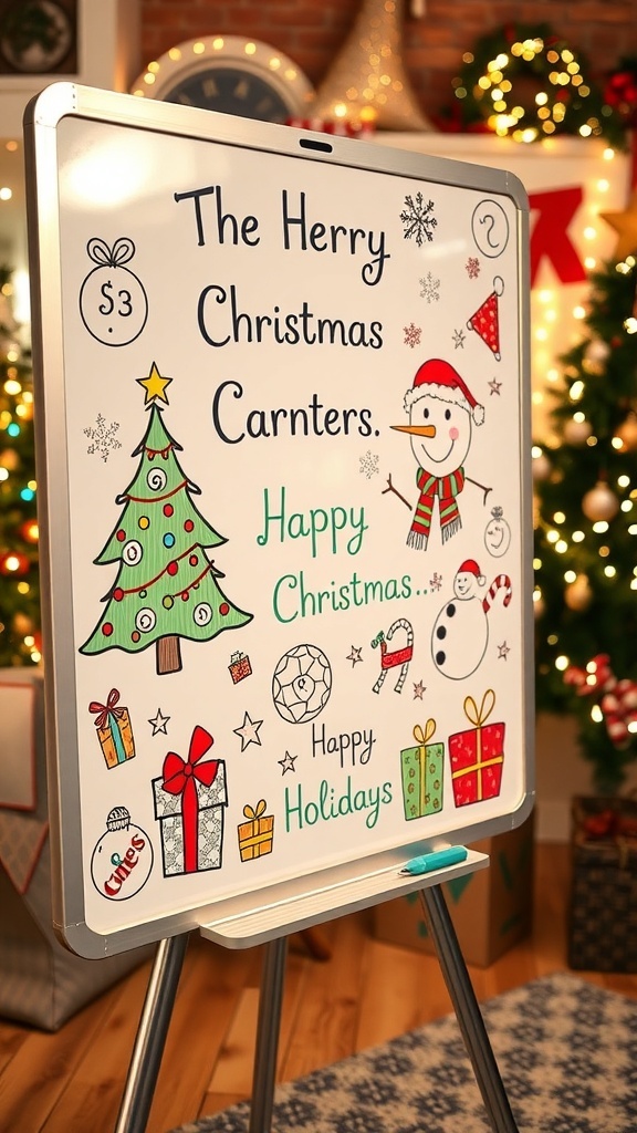 Christmas Whiteboard Doodles Ideas