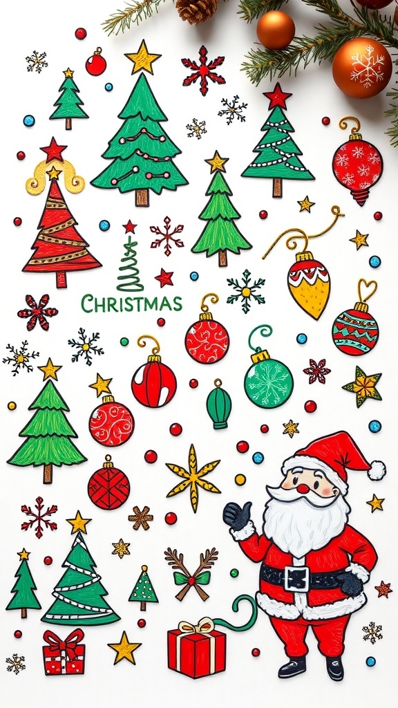Christmas Doodles Ideas: Free Printables
