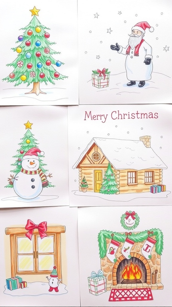 Christmas-Themed Drawing Ideas