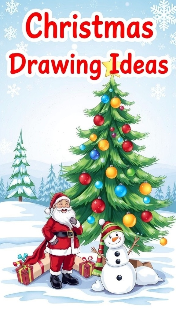 Christmas Drawing Ideas for 4EverestHerr