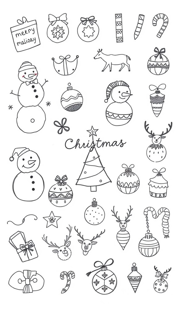 Hand-Drawn Christmas Doodles