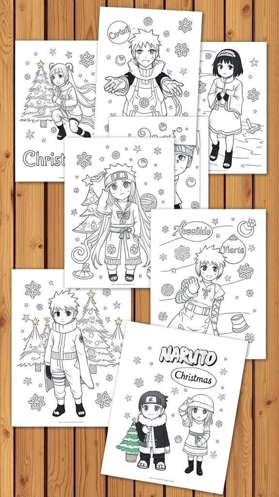 Naruto Christmas Coloring Pages