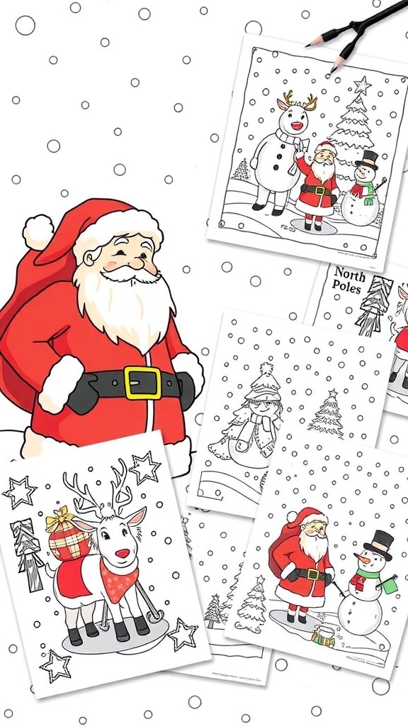 North Pole Christmas Coloring Pages