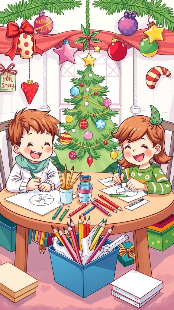 Christmas Decoration Drawing Ideas for Kids