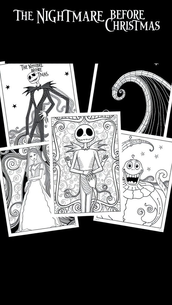 Nightmare Before Christmas Coloring Pages