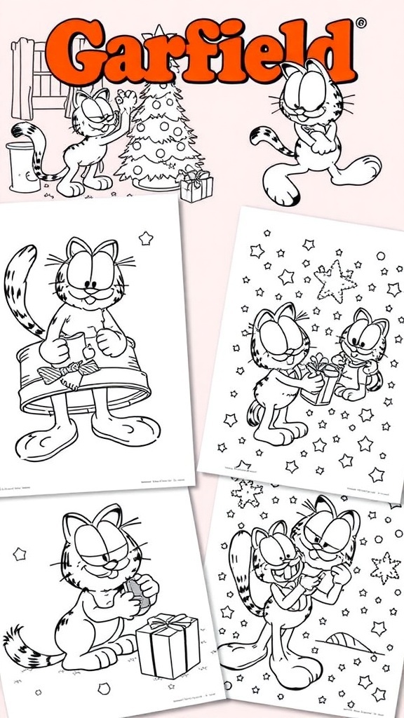 Garfield Christmas Coloring Pages