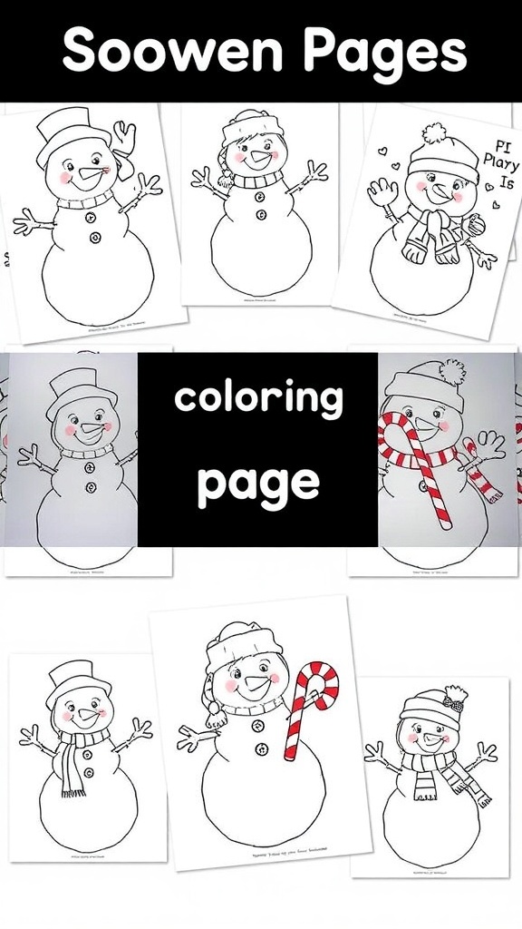 Snowman Christmas Coloring Pages