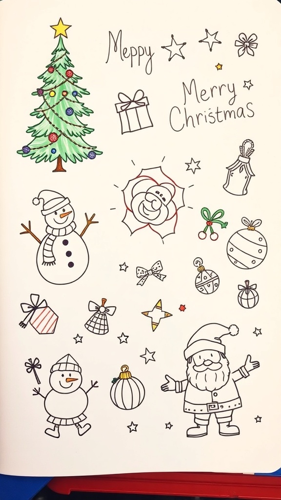 Christmas Doodles and Drawings Ideas