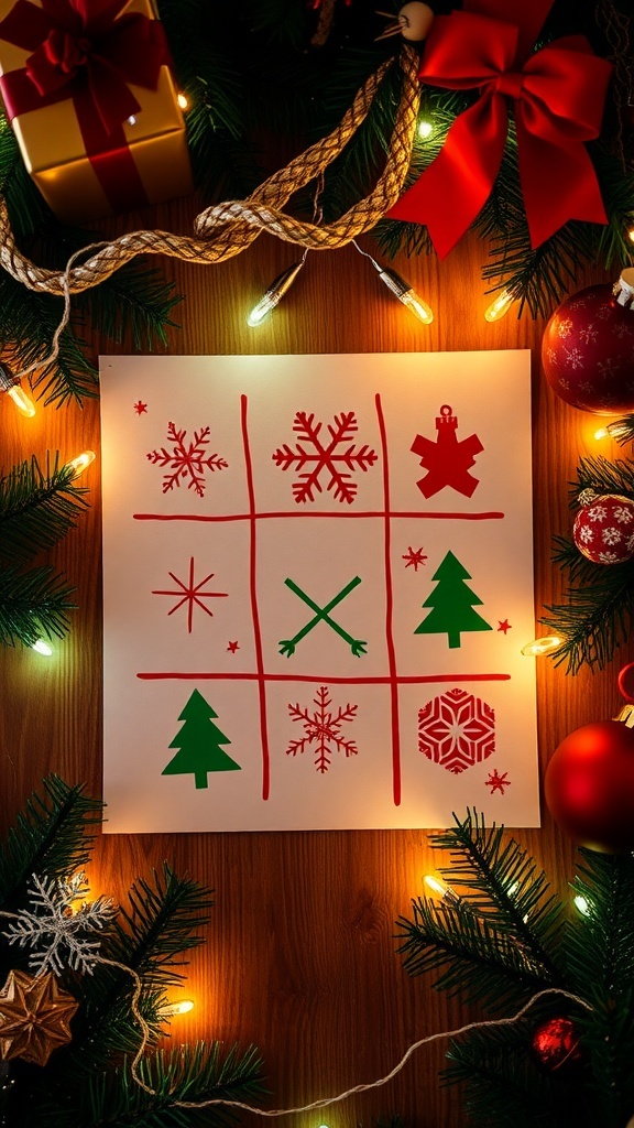Christmas-Themed Tic Tac Toe Game