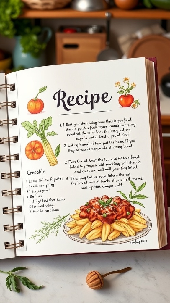 Creative Recipe Book Drawing Ideas