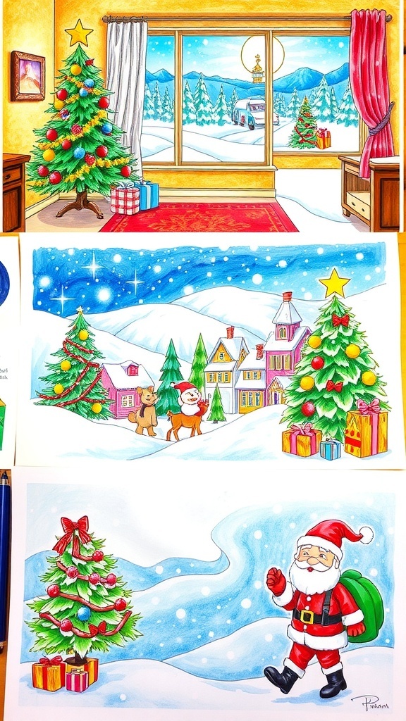 Beautiful Christmas Art Drawings