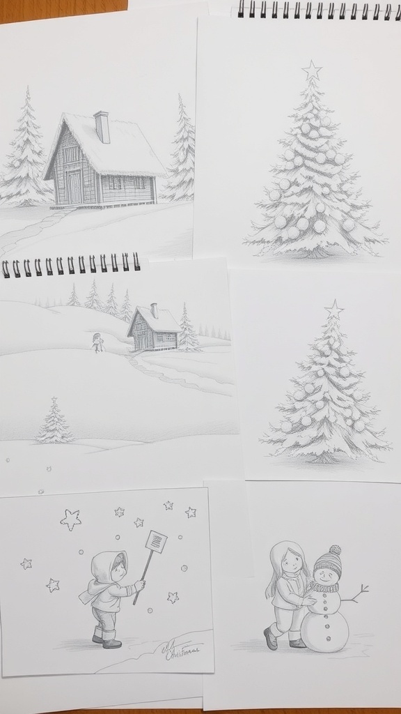 Beautiful Pencil Drawings for Christmas