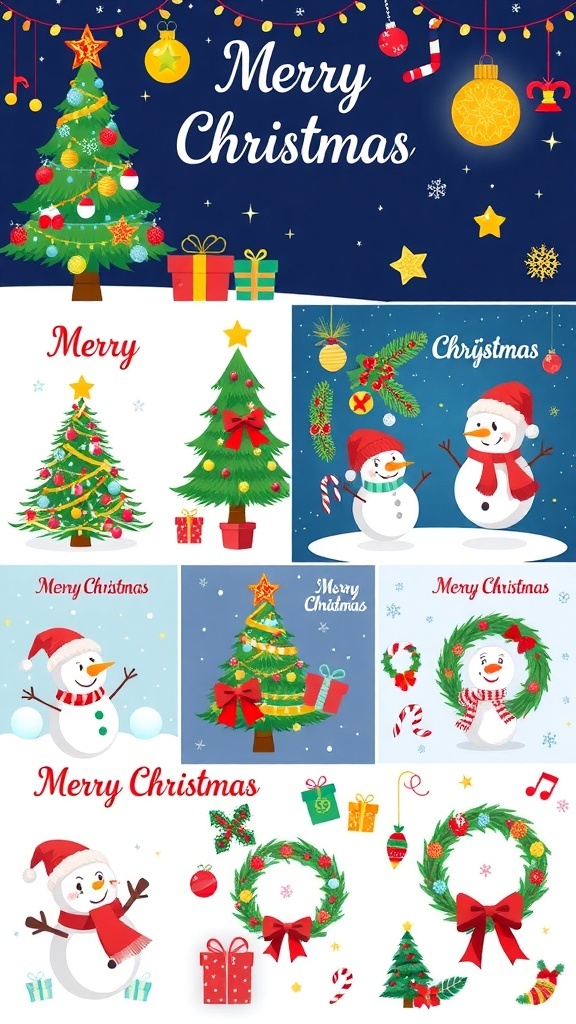 Free Downloadable Merry Christmas Vector Images