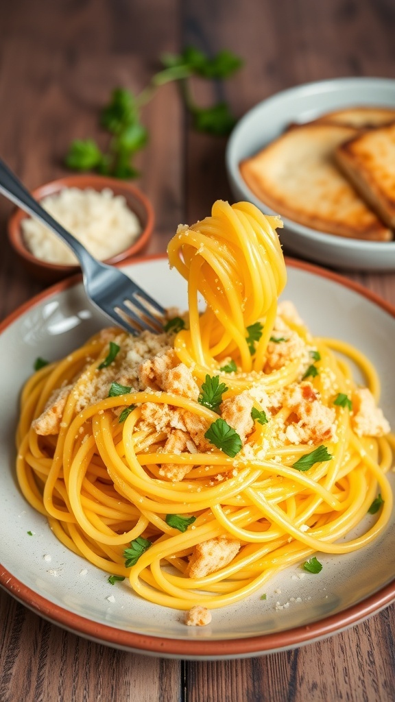 Garlic Bread Pasta Recipe