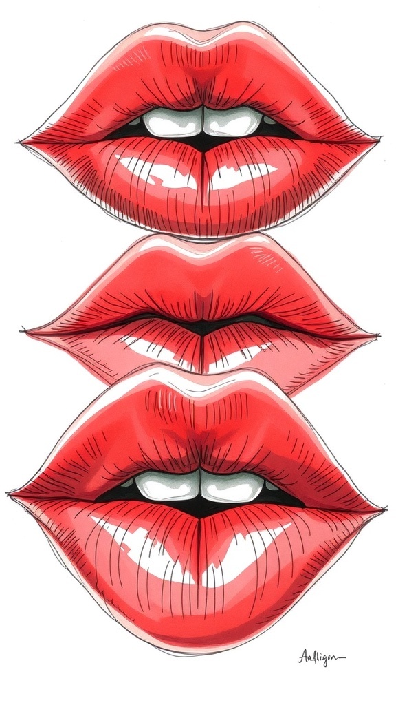 Juicy Lips Drawing Reference Guide
