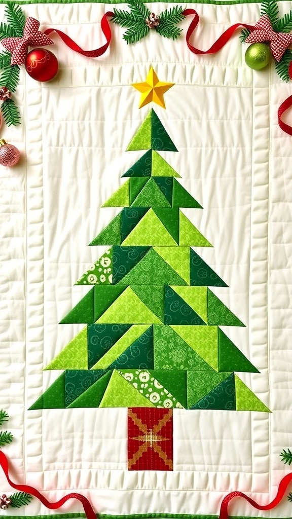 Christmas Tree Quilt Block Pattern