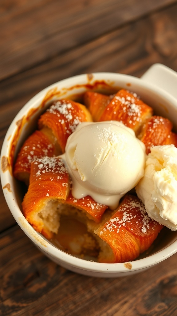 Delicious Croissant Bread Pudding for Two