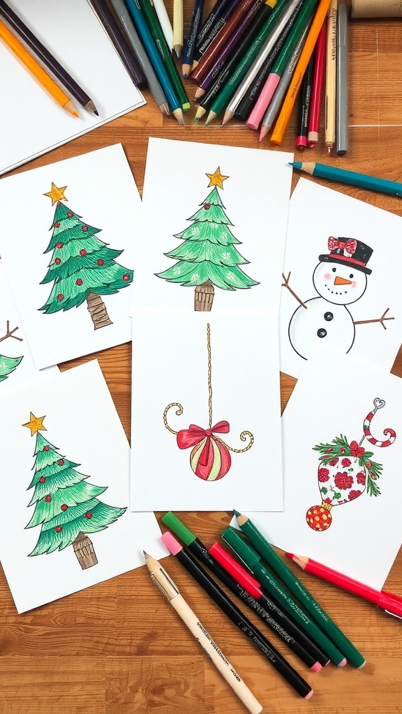 Easy Handmade Christmas Card Drawing Ideas