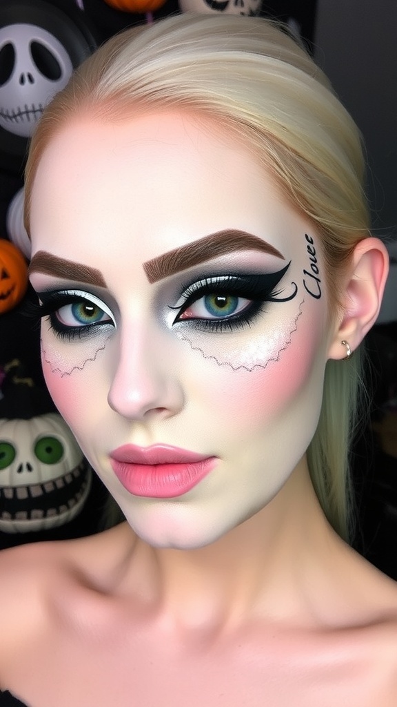 Zero Makeup Inspired by The Nightmare Before Christmas