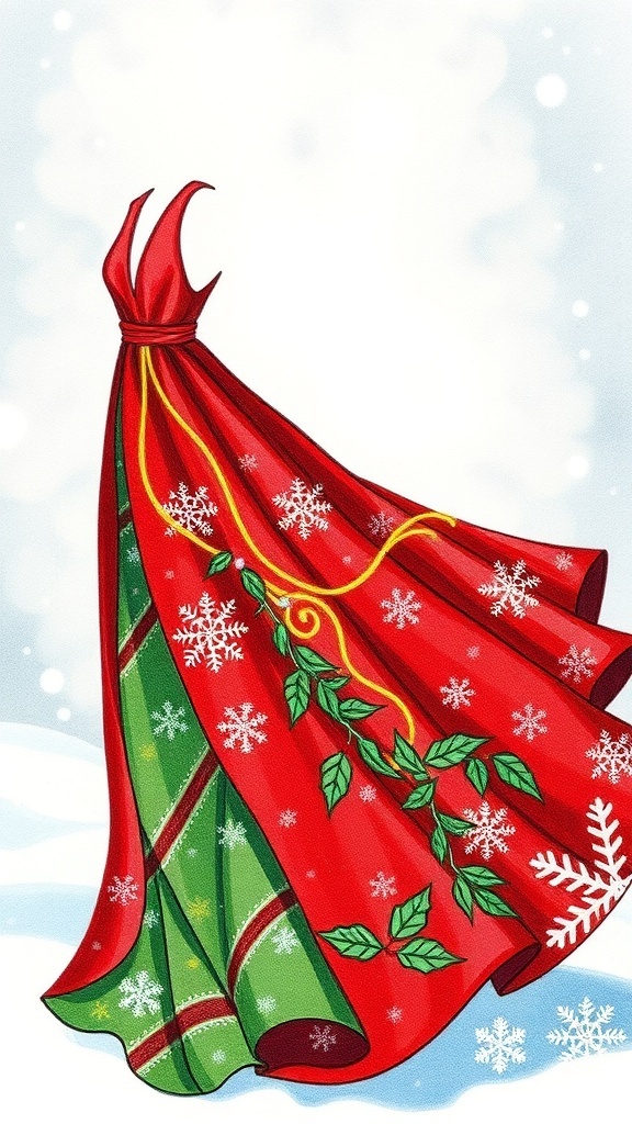 Christmas Dress Design Drawing