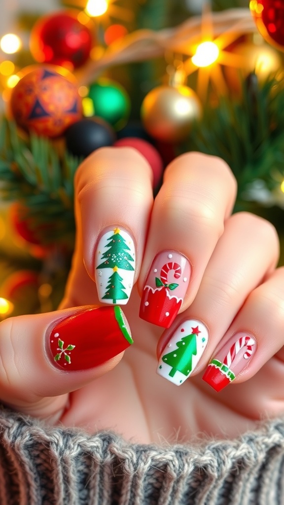 Festive Christmas Nail Art Tutorial