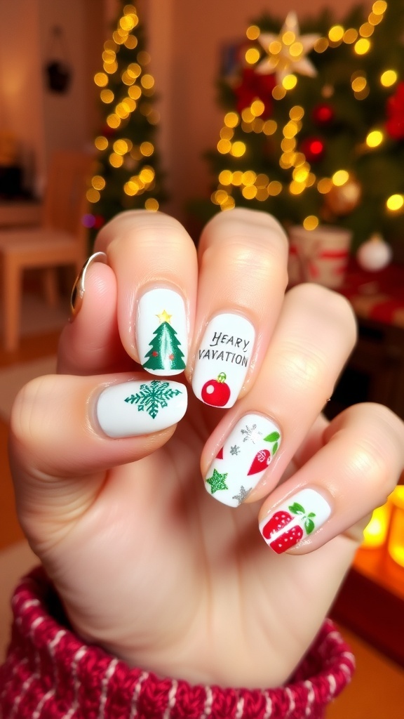 Festive Christmas Vacation Nail Art Tutorial