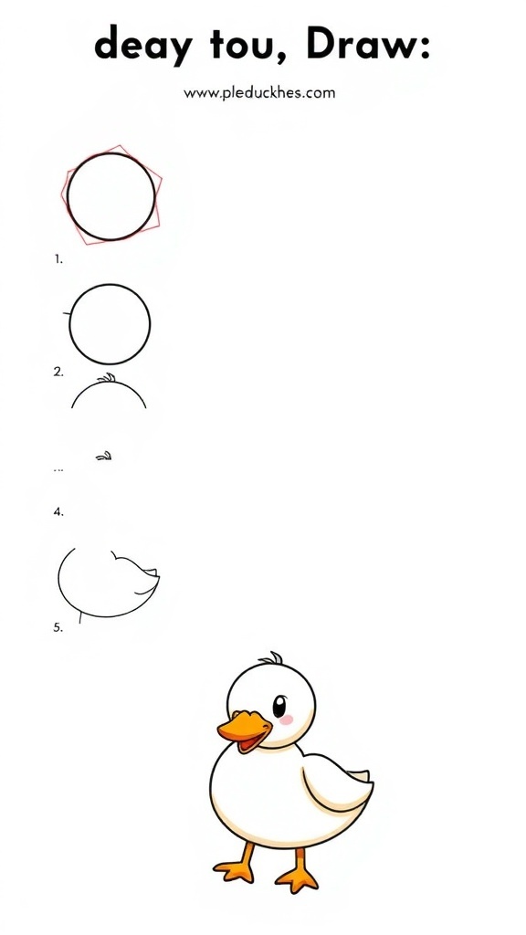 Simple Duck Drawing Tutorial