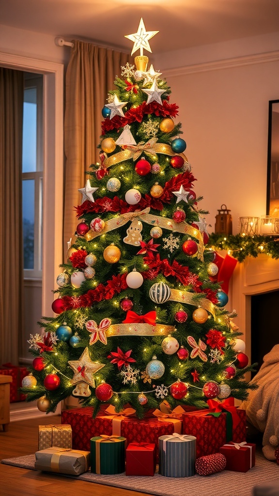 Decorating a 180 cm Christmas Tree