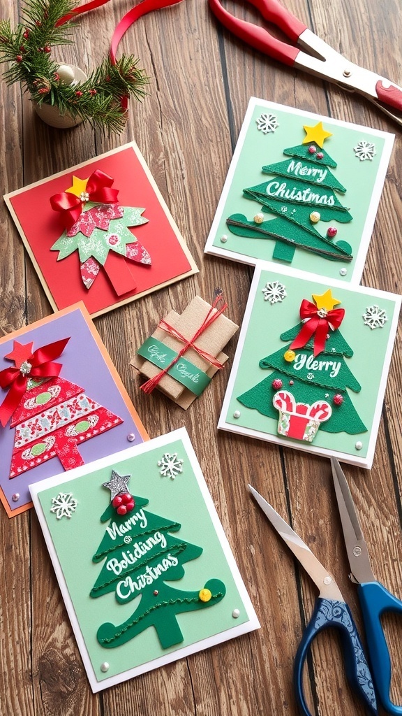 Handmade Layered Christmas Cards