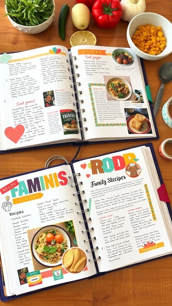 Homemade Cookbook Recipe Scrapbook