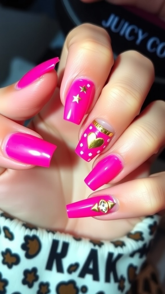 Juicy Couture Inspired Nail Art