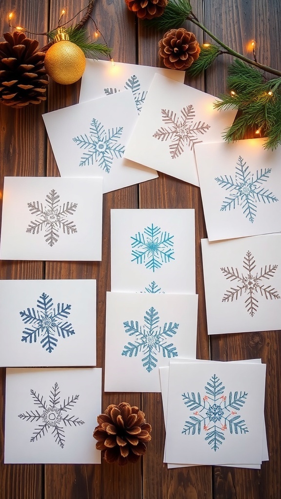 Creative Snowflake Christmas Card Ideas