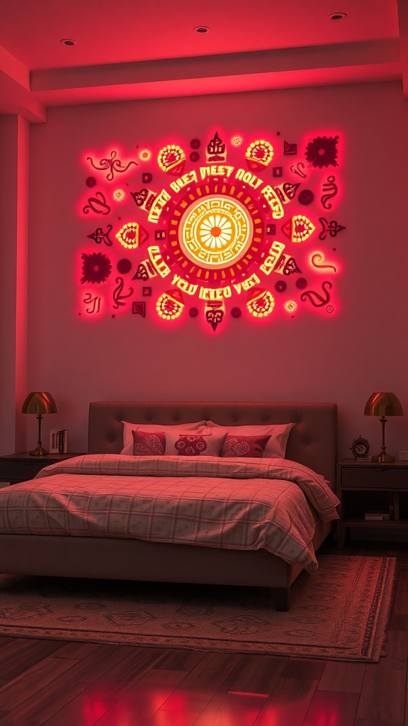 20 Stunning LED Wall Art Ideas for a Bright Home Decor Boost - Tool Trip