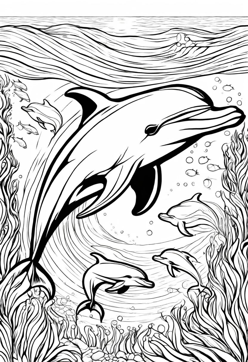 Beautiful Dolphin Coloring Sheets – Color And Play