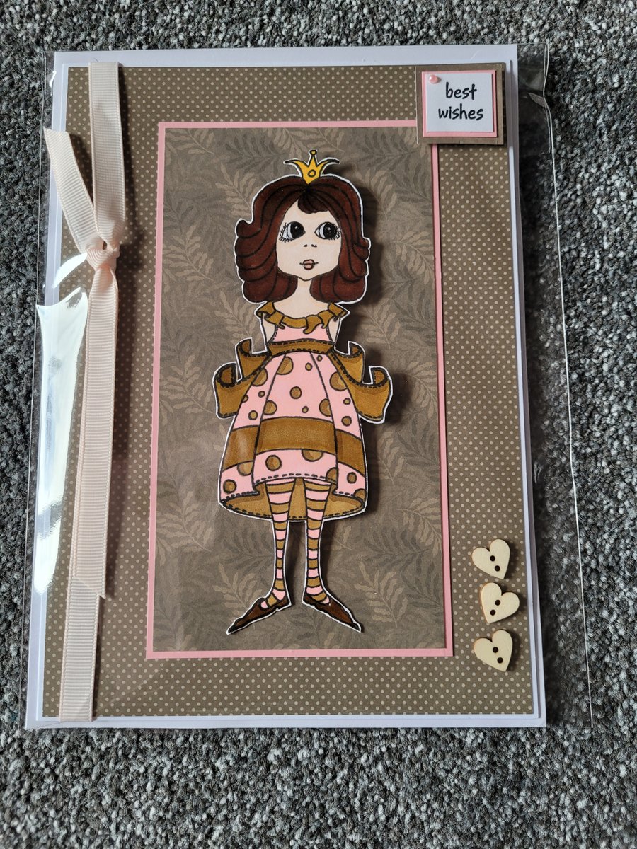 Fabulous girls best wishes card - Folksy