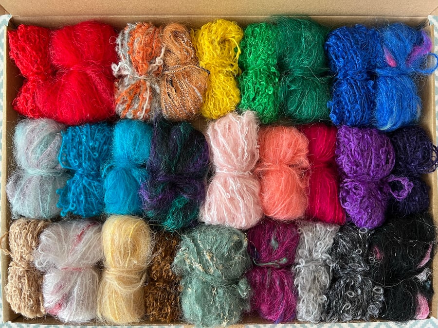 Mohair Wool Yarn Selection Pack for Wet Felting - Folksy