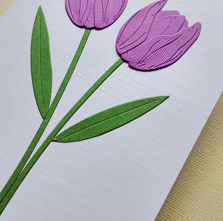 Purple Paper Tulip - Flower Shop Moments, Blank... - Folksy