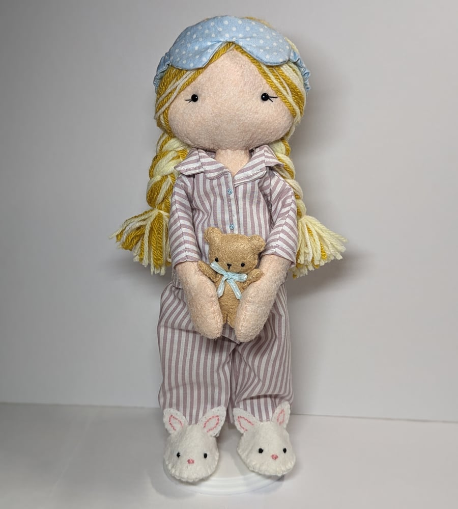 Unique handmade decorative doll, rag doll, bedr... - Folksy